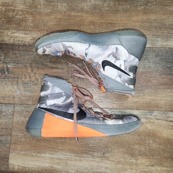 Nike | Shoes | Mens Nike Hyperdunk Gray 2015 Orange Camouflage High Top ...
